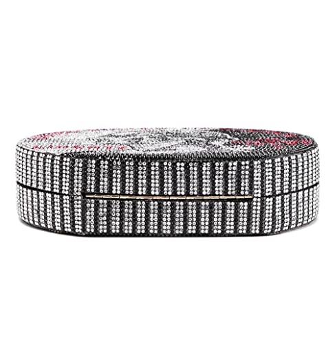 Covelin Women's Dollar Coin Handbag Rhinestone Purse Evening Clutch Bag Black