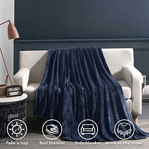 LBRO2M Flannel Fleece Bed Blanket, King Size Super Soft Warm Fuzzy Microfiber Velvet Plush Throw Lightweight Cozy Couch Blankets, All Season Use