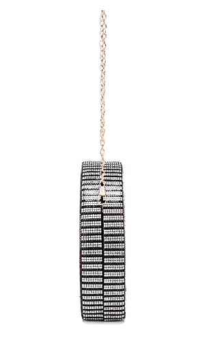 Covelin Women's Dollar Coin Handbag Rhinestone Purse Evening Clutch Bag Black