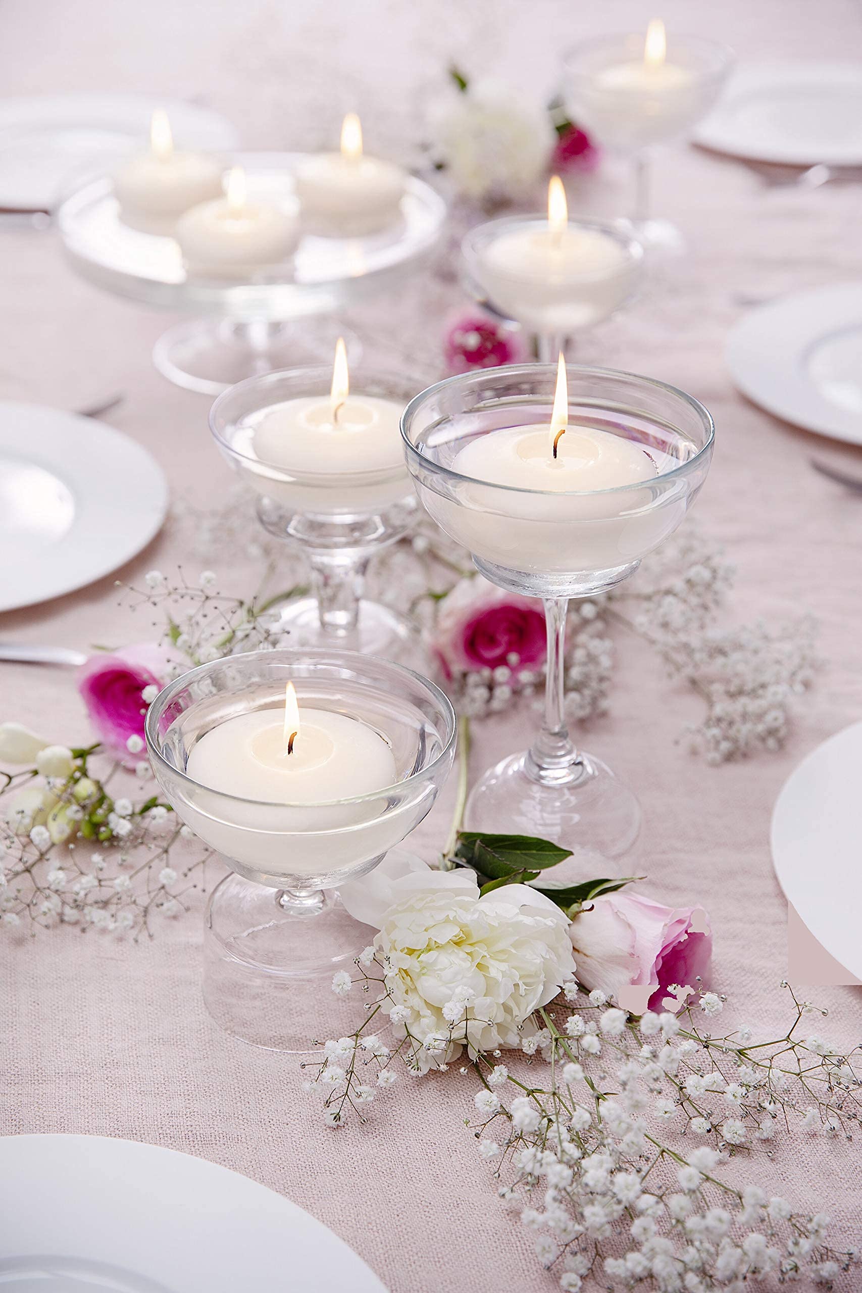 Bolsius White Floating Candles 1.75 Inch – 20 Pack Candle Set – 5+ Hours Burn Time – Premium European Quality – Smokeless & Dripless Smooth Flame – 100% Cotton Wick – Beach, Wedding, & Party Accessory