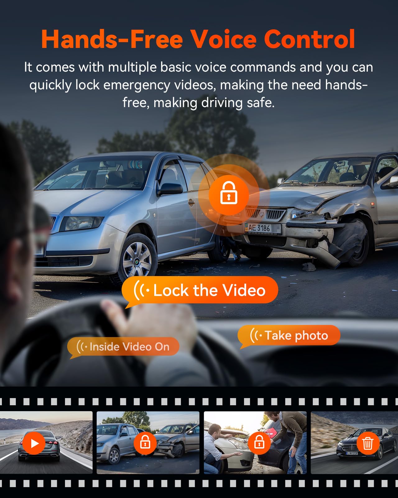 Vantrue S1 Pro 2.7K Dual Dash Cam Front and Rear, 5G WiFi 60FPS Hidden Dash Camera w/HDR Night Vision, STARVIS 2, Optional Remote Live View, GPS, Voice Control, 24/7 Parking Mode, Support 512GB Max