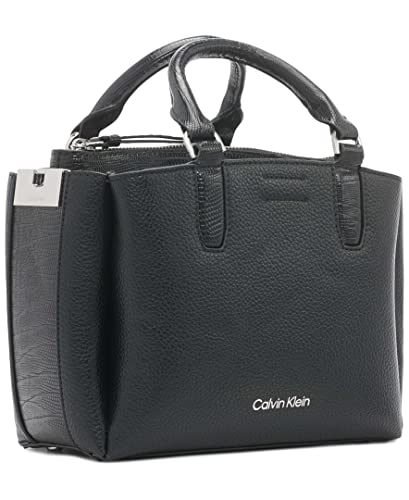 Calvin Klein Rita 2 in 1 Organizaional Mini Bag Crossbody, Black/Silver
