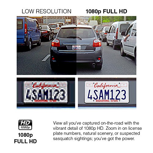 Rovi CL-6001 Magnetic Mount 1080p Full HD High Definition Panoramic Car Dash Camera Recorder with 1.5 Inch Wide Screen Wi-Fi, GPS, Loop Video Recording, Impact Detection and 360 Degree Rotation