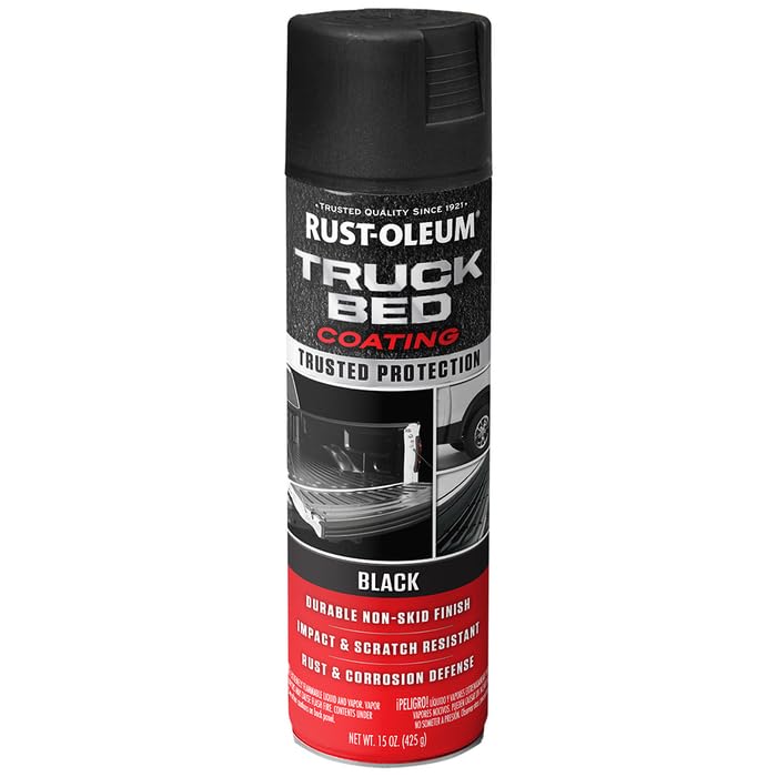 Rust-Oleum 248914 Truck Bed Coating Spray, 15 oz, Black, 15 Ounce (Pack of 1)