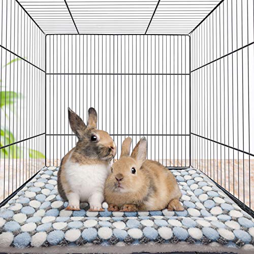 Bunny Warm Bed Mat Soft 20.1"x12.2" Hamster Plush Pad Small Animal Winter Sleep Bedding Mat Washable Bed House Nest Accessories for Bunny Hamster Guinea Pig Squirrel Hedgehog Chinchilla(2pcs)