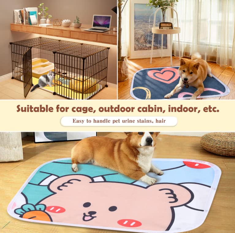 OLDCAT 4PCS Guinea Pig Beddings - Washable Guinea Pig cage Liners, Waterproof Reusable & Anti Slip for Small Animals Rabbit Hamster Rat