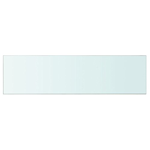 SunshineFace Glass Shelf Tempered Glass Shelf Panel, Modern Display Shelf Floating Shelves for Homes, Shops, 43.3"x11.8" (LxW), 0.3" Thick, Clear