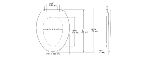 KOHLER K-4774-47 Brevia Elongated Toilet Seatwith Quick-Release Hinges and Quick-Attach Hardware for Easy Clean in Biscuit