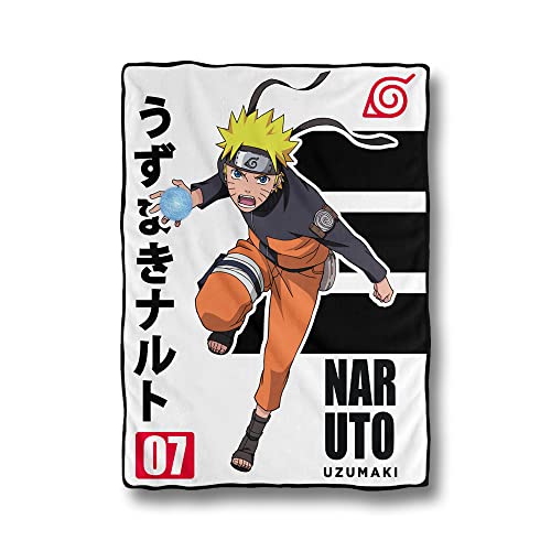 JUST FUNKY Naruto Shippuden Akatsuki Fleece Throw Blanket | 45 x 60 Inches Licensed Merchandise | Great for Anime Fans, Stealth Missions, & Leaf Village Secrets | Soft, Warm & Durable