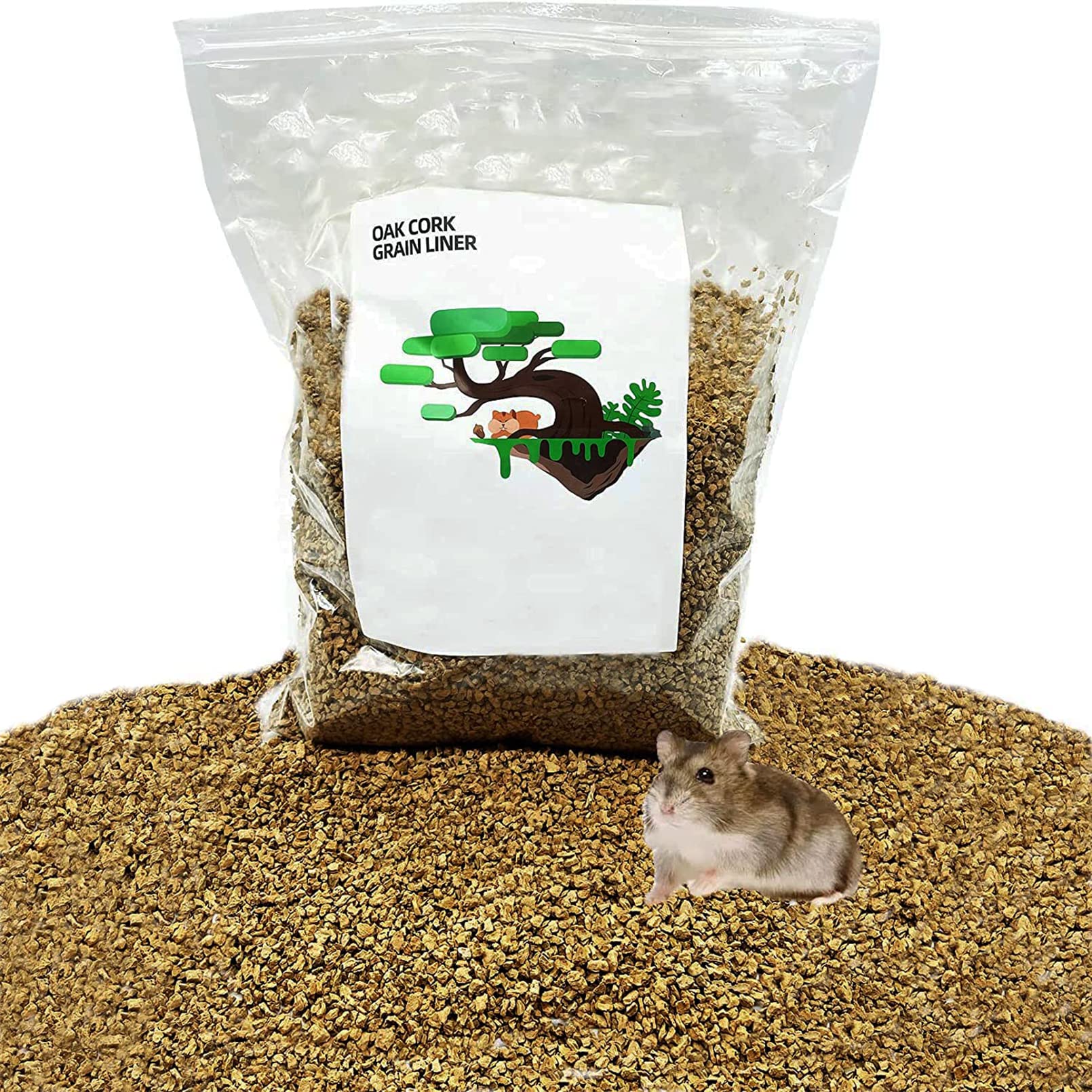 Tfwadmx Hamster Substrate Cork Natural Bedding Litter Mate Habitat Decor for Syrian Hamsters Gerbils Mice Degus Small Animal or Reptiles