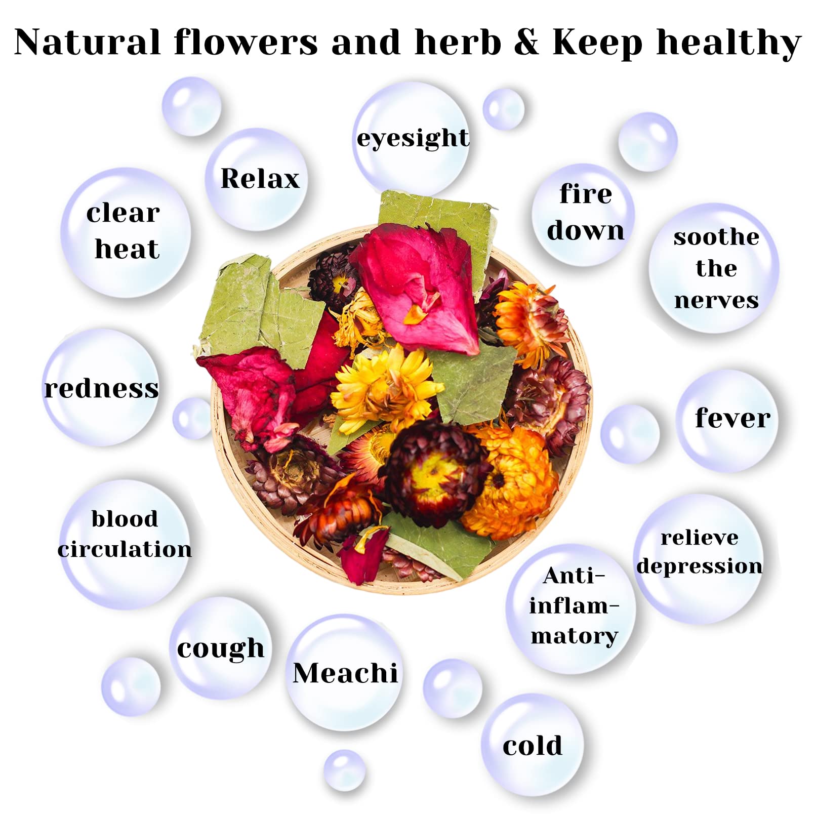 Hamster Bedding, Natural Soft Dried Flowers Bedding, Small Pet Litter Habitat Mat Edible Treat for Guinea Pigs Rabbits Gerbils Rats Squirrels Chinchillas (Dried Flowers)