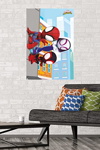 Trends International Marvel Spidey and His Amazing Friends - Wall Wall Poster, 22.375" x 34", Premium Unframed Version