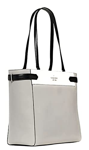 Kate Spade Staci Laptop Tote Triple compartment Leather Nimbus Grey Multi/Silver