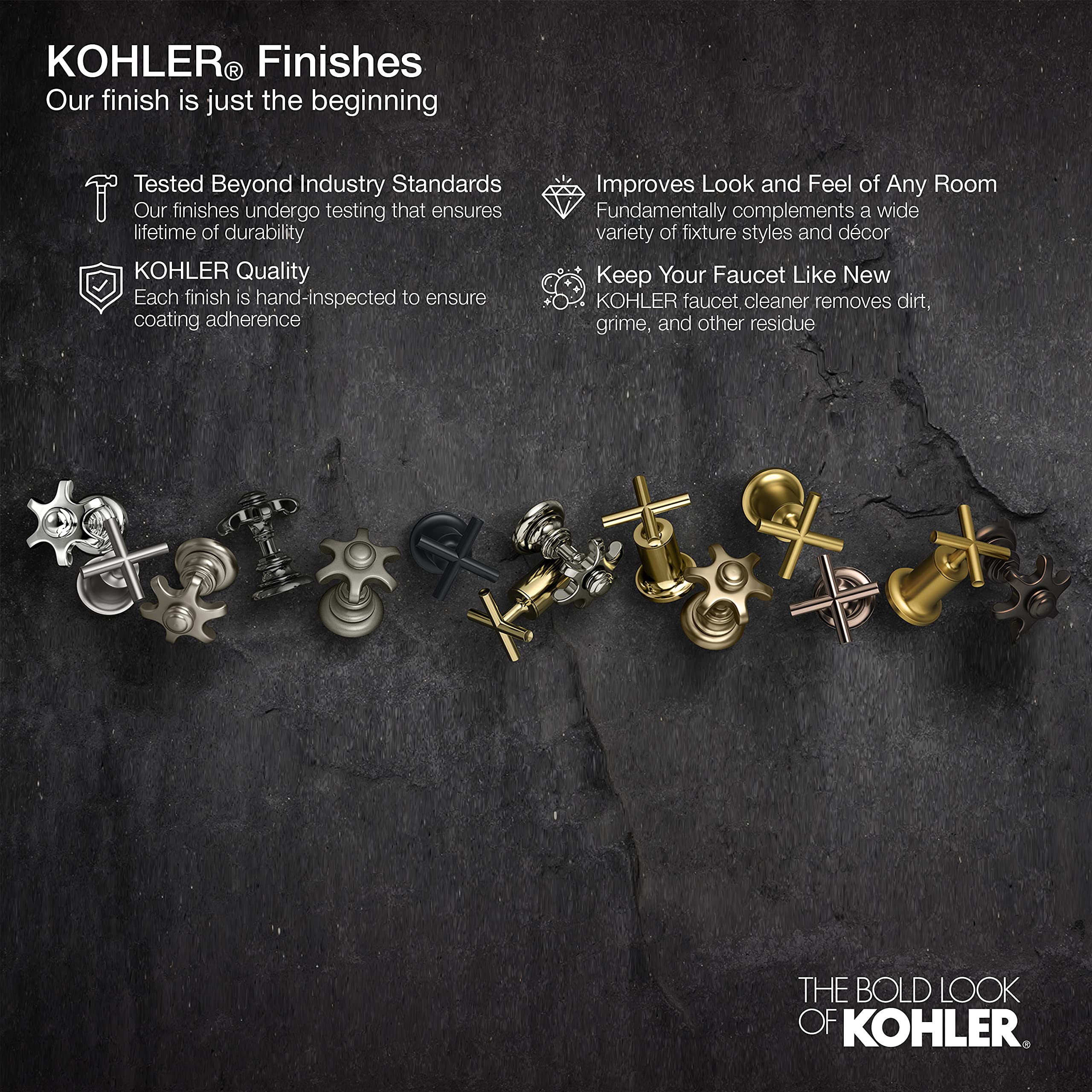 KOHLER 394-4-BN Devonshire Widespread Bathroom Faucet with Pop-Up Drain Assembly, 3-Hole 2-Handle Bathroom Sink Faucet, 1.2 gpm, Vibrant Brushed Nickel