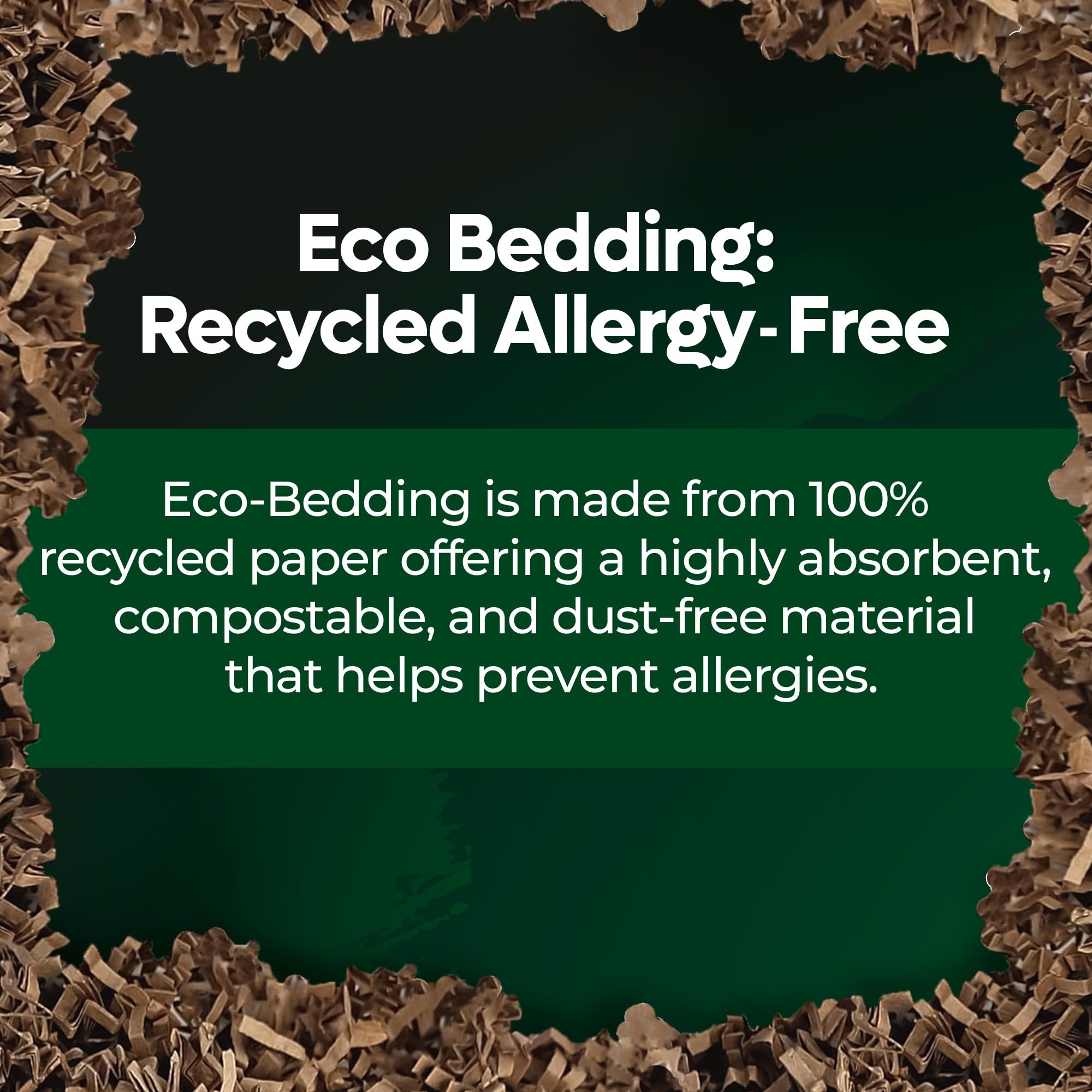 Eco Bedding 99% Dust-Free Paper Bedding for Small Pets & Birds, Eco Natural, 4.5L - Safe, Clean & Comfortable Nesting Material, Ammonia Blocker