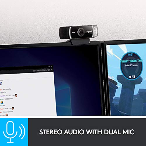 Logitech C922x Pro Stream Webcam β Full 1080p HD Camera