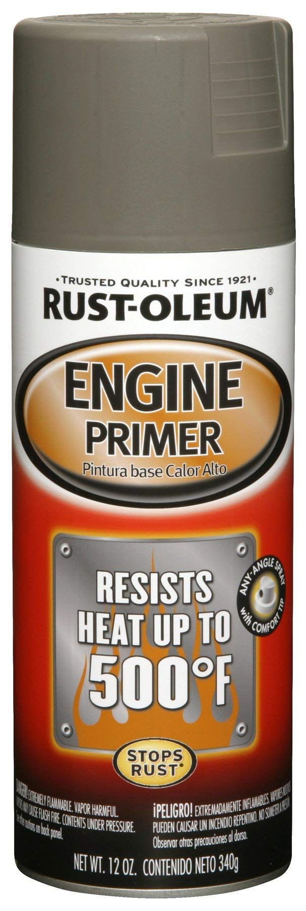 Rust-Oleum 249340 Automotive High Heat Primer Spray Paint, 12 Ounce (Pack of 1), Gray