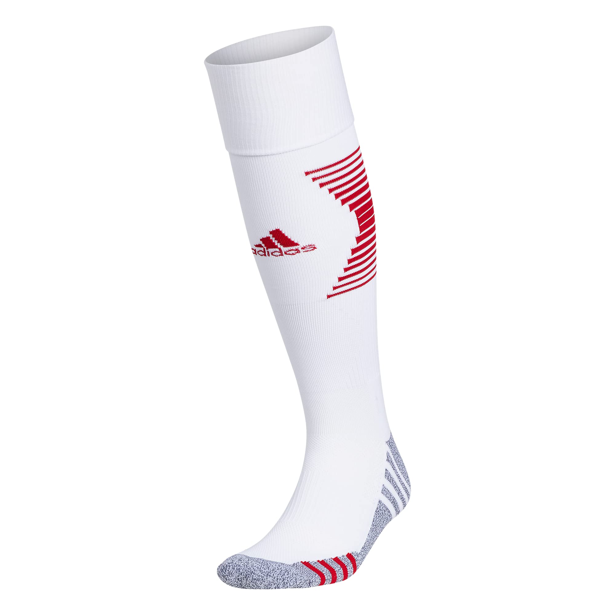 adidas Speed 3 Soccer Socks (1 Pair), White/Team Power Red, Large