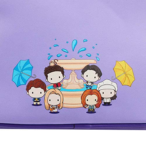 Loungefly Friends TV Series Front Door Chibi Art Womens Double Strap Shoulder Bag Purse