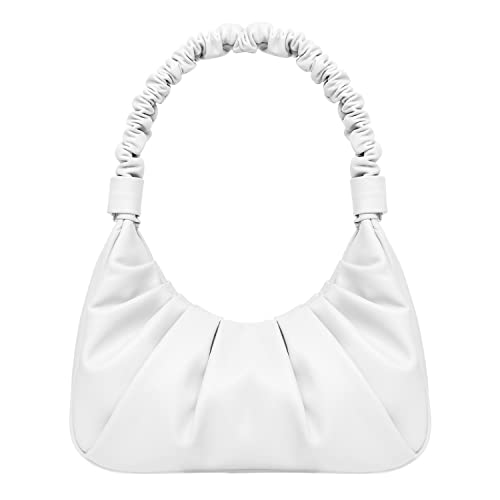 PS PETITE SIMONE Small White Purse Sofii Shoulder Bag Mini Black Clutch Purses for Women Trendy Handbag Beige Purse