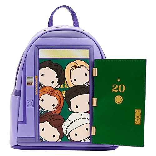 Loungefly Friends TV Series Front Door Chibi Art Womens Double Strap Shoulder Bag Purse