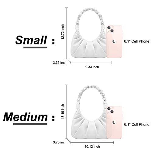 PS PETITE SIMONE Small White Purse Sofii Shoulder Bag Mini Black Clutch Purses for Women Trendy Handbag Beige Purse
