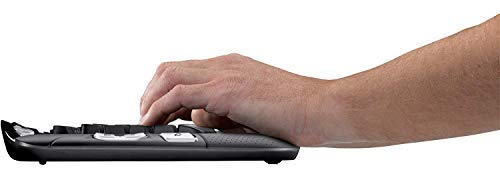 Logitech MK550 Wireless Wave K350 Keyboard and Mouse Combo — Includes Keyboard and Mouse, Long Battery Life, Ergonomic Wave Design with Wireless Mouse (with Mouse)