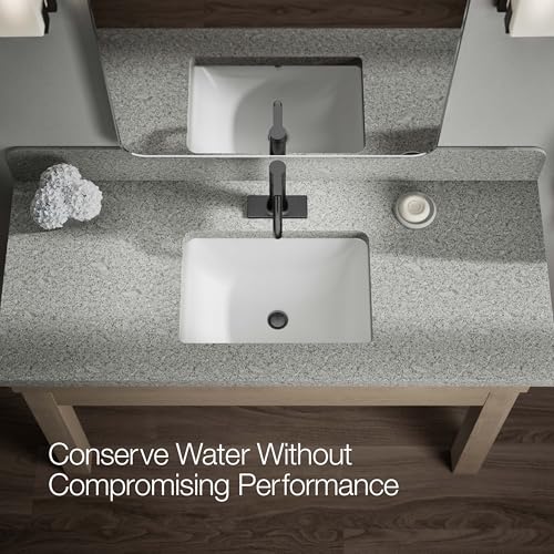Kohler 28126-4-BL Venza Bathroom Sink Faucet, 1 Hole, Single-Handle Bathroom Faucets with Clicker Drain, 1.2 gpm, Matte Black