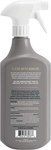Kohler K-EC23723-NA Faucet Cleaner, Kitchen and Bathroom Cleaner, 28 FL Oz