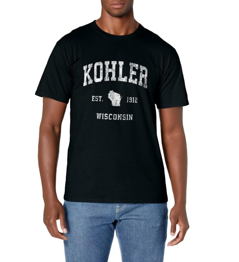 Kohler Wisconsin WI Vintage Athletic Sports Design T-Shirt