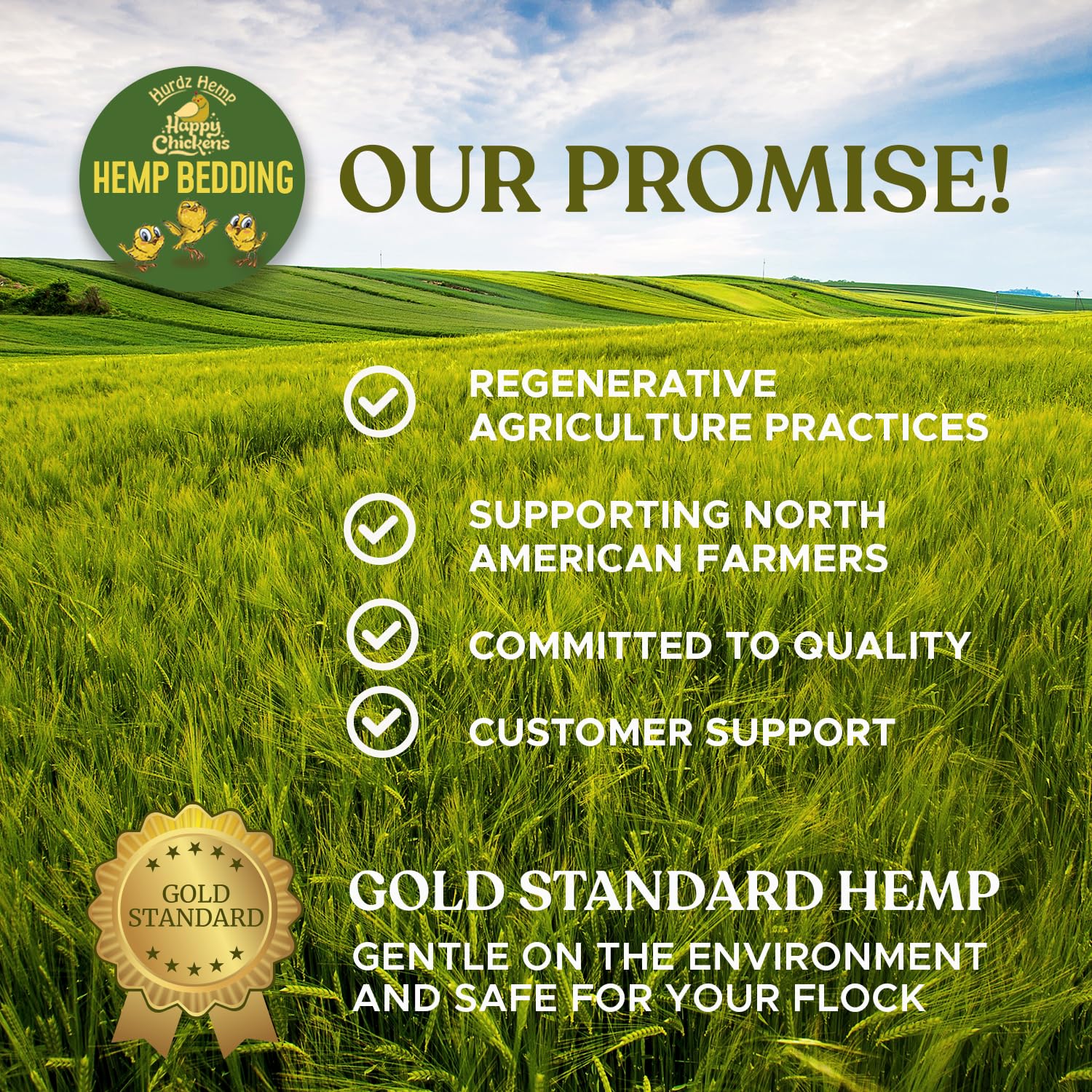 [33lbs] Hemp Bedding for Chickens - Made from 100% Natural Hemp - Superior Absorption & Odor Control- Eco-Friendly Hemp Bedding for Chickens - Easy Maintenance Hemp Bedding for Small Animals