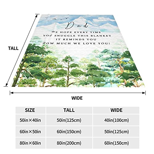 Dad Blanket Gifts from Daughter, Blankets for Dad from Son, Birthday Gifts for Dad, Flannel Soft Fleece Bed Blanket 50x60in