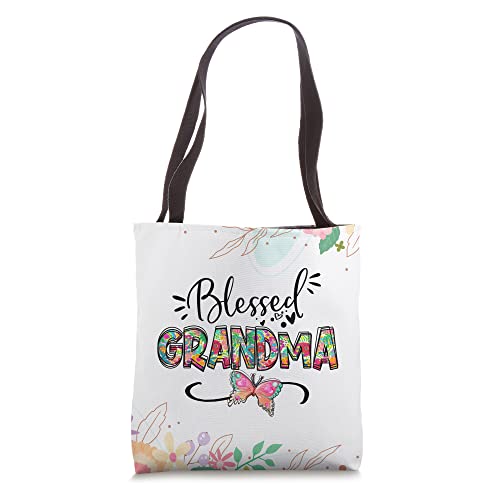 Blessed Grandma Butterfly Best Grandma Ever Nana Mimi Gigi Tote Bag