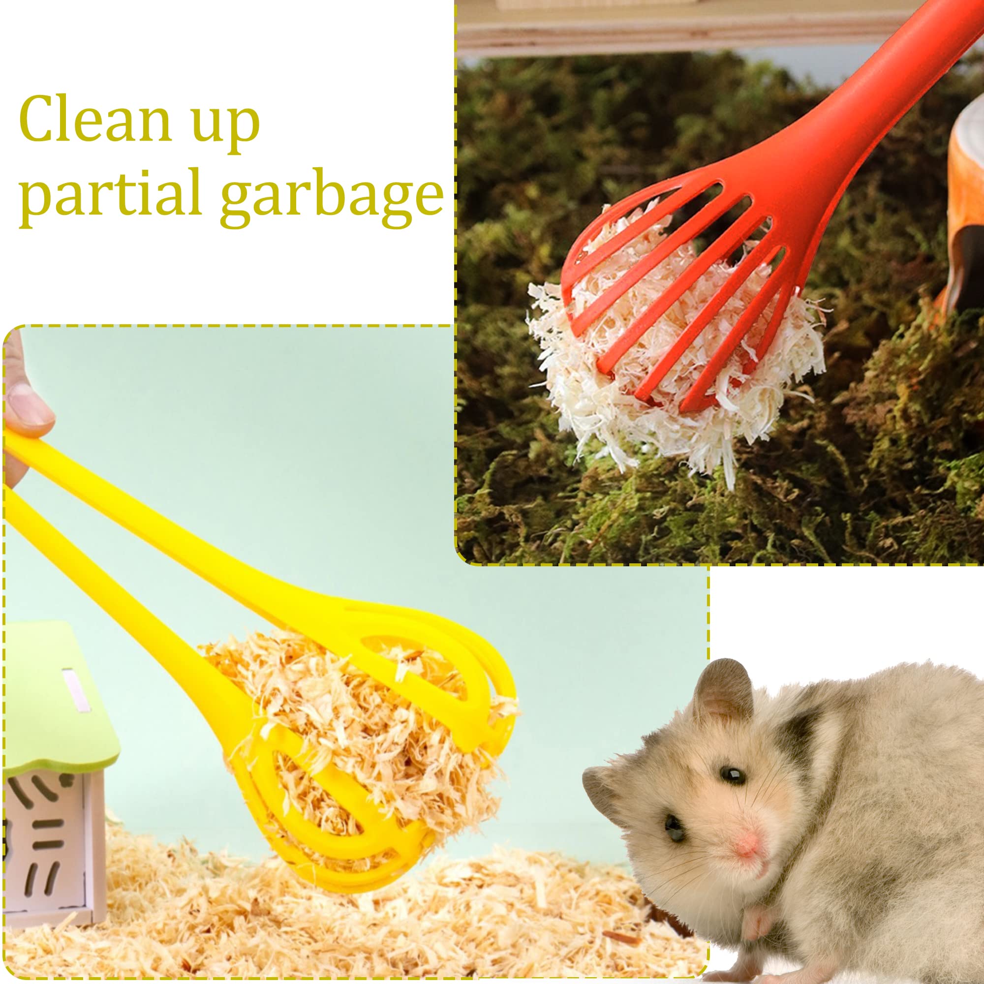 KUNBEIEN Hamster Clip, Quick Capture of Hamsters, Hamster Clamp Tool, Safe and Easy Way to Handle Bad-Tempered Hamsters, Suitable for Hamsters, Guinea Pigs, Dutch Rabbits(Orange)