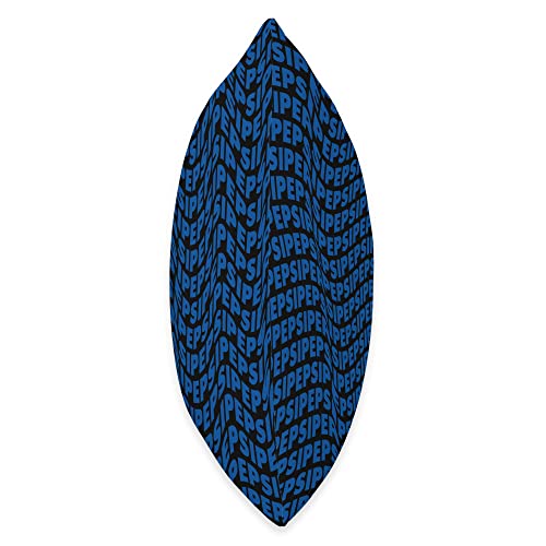 Pepsi Blue and Black Typography Throw Pillow, 16x16, Multicolor