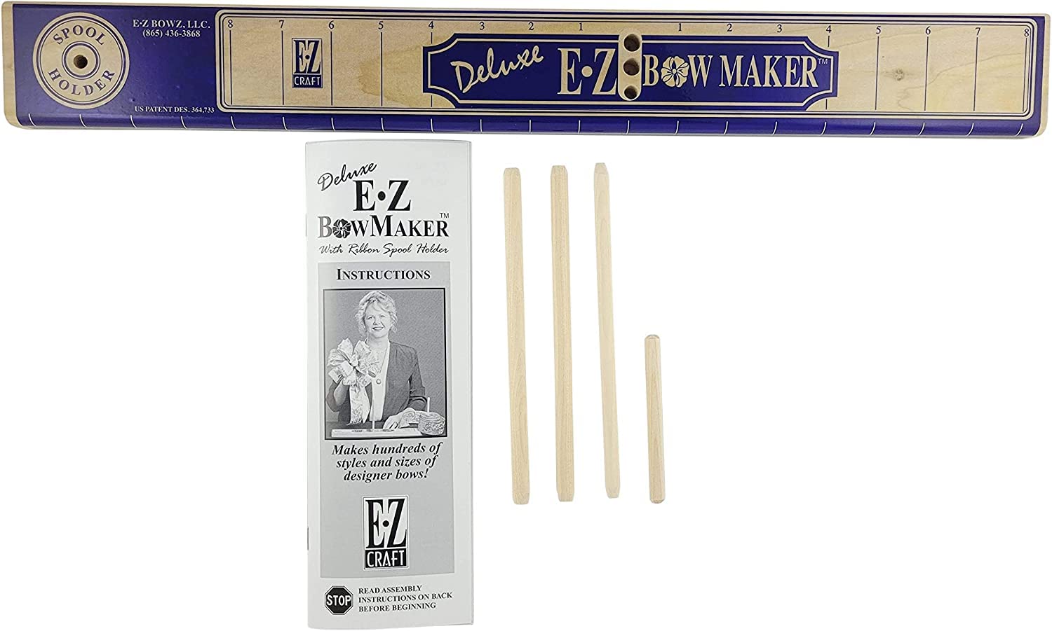 Deluxe EZ BowMaker - Bow Making Tool - Crafting Bowmaker - Professional Designer Bow Maker - DIY Wreath Bows, Hair Bows, And More