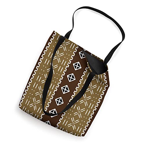 Rustic Brown Modern Mudcloth Print Tote Bag
