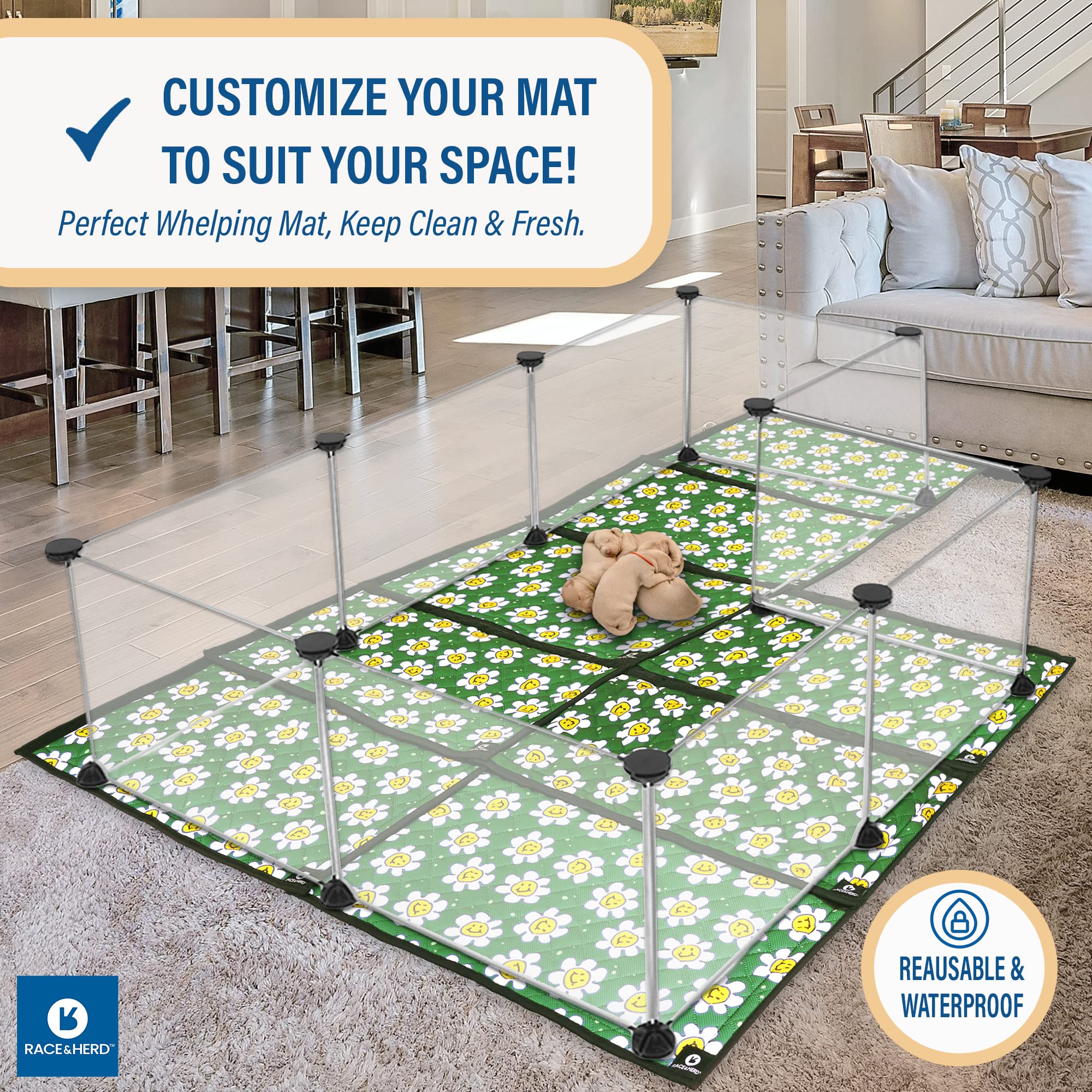 Reusable Guinea Pig Cage Liner Washable Guinea Pig Bedding | Guinea Pig Bedding Odor Control Waterproof Crate Pad | Modular Hamster Bedding 2Pcs Bedding for Guinea Pigs 13.7x25.5 Guinea Pig Pee Pad