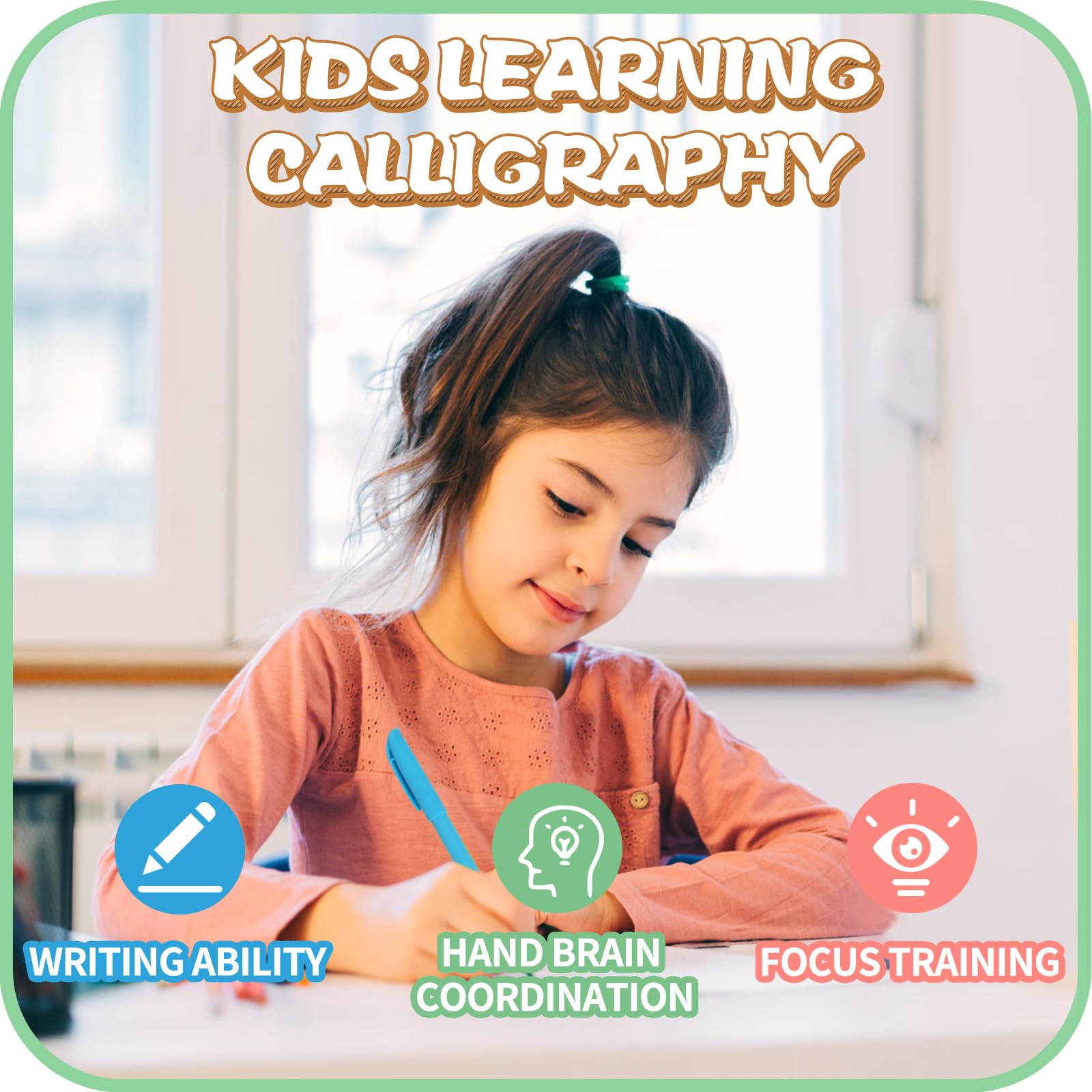 Learn-Journey Magic Practice Copybook for Kids, Reusable Writing Practice Book for Kids, Reusable Copybook Preschool for Kids Age 3-8 Calligraphy(5 Books with Pens)