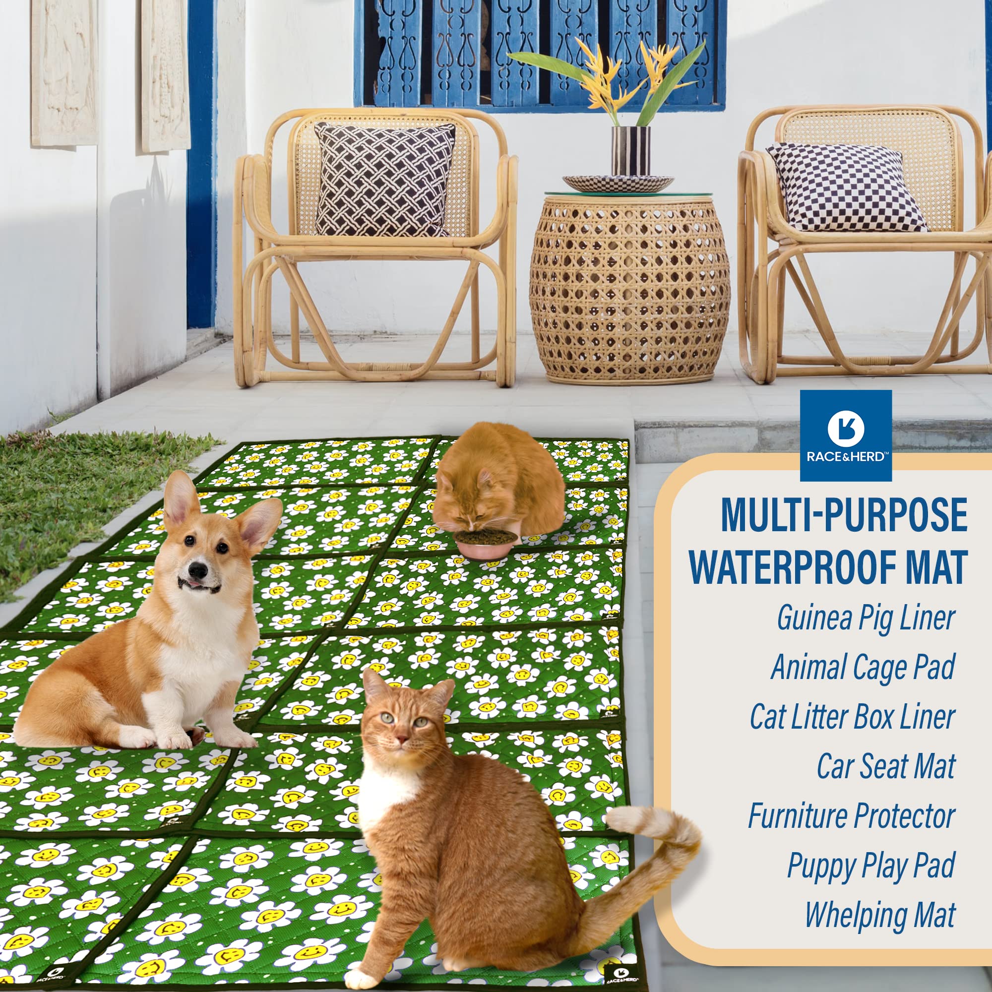 Reusable Guinea Pig Cage Liner Washable Guinea Pig Bedding | Guinea Pig Bedding Odor Control Waterproof Crate Pad | Modular Hamster Bedding 2Pcs Bedding for Guinea Pigs 13.7x25.5 Guinea Pig Pee Pad