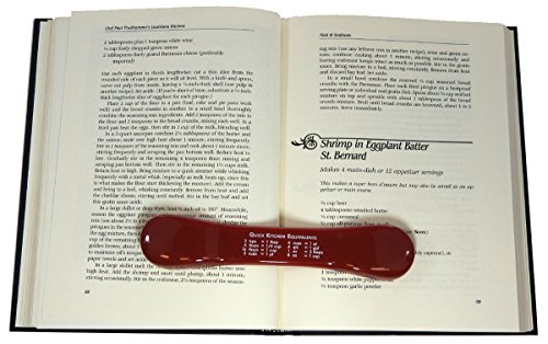BookBone (TM) - Made in The USA - The Original Weighted Rubber Bookmark - Printed with - Quick Kitchen Equivalents - Holds Books Open