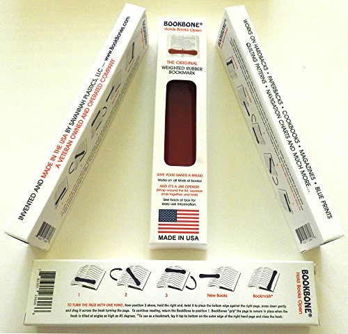BookBone (TM) - Made in The USA - The Original Weighted Rubber Bookmark - Printed with - Quick Kitchen Equivalents - Holds Books Open