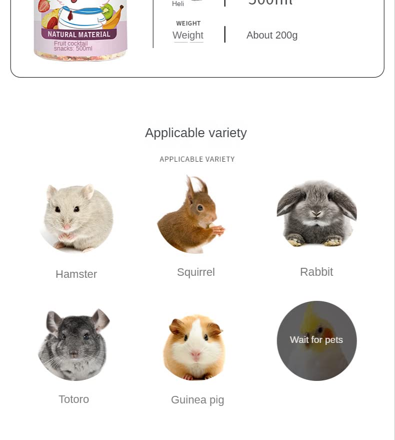 JONSANTYGFRY Hamster, Hedgehog, Lizard, Frog, Bird, Hedgehog, Snack, Nutritious, Food for Small Animals