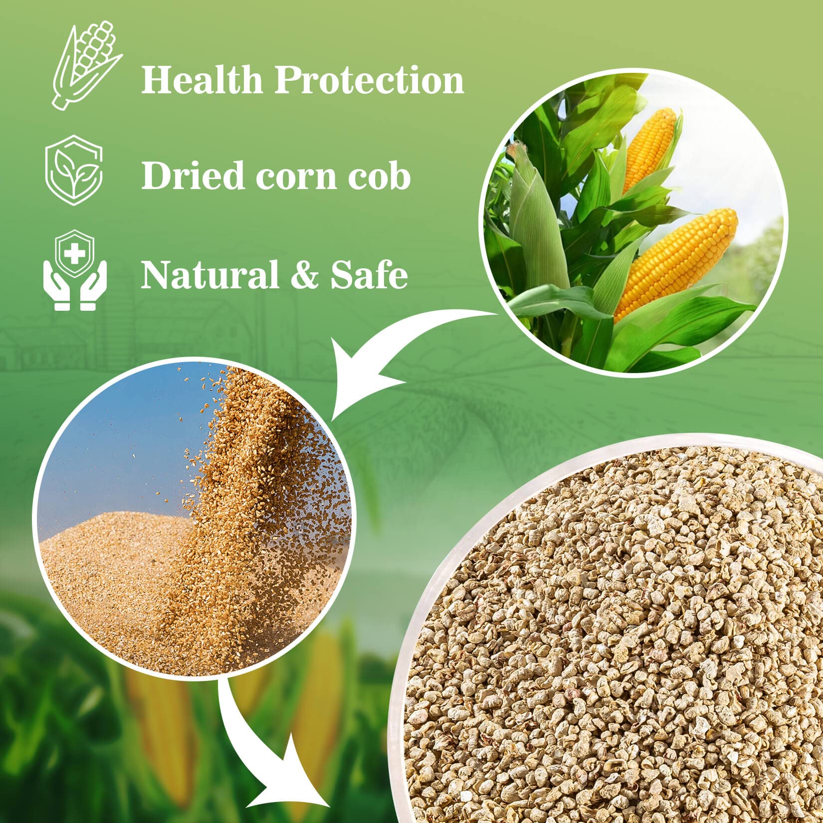 Sukh 308g Corn Cob Hamster Bedding - Guinea Pig Bedding Rabbit pet Bedding Guinea Pig Rabbit Litter Horse Bedding pellets Bunny Pig Hedgehog Chicken coop Reptile Chinchilla Animal Bedding