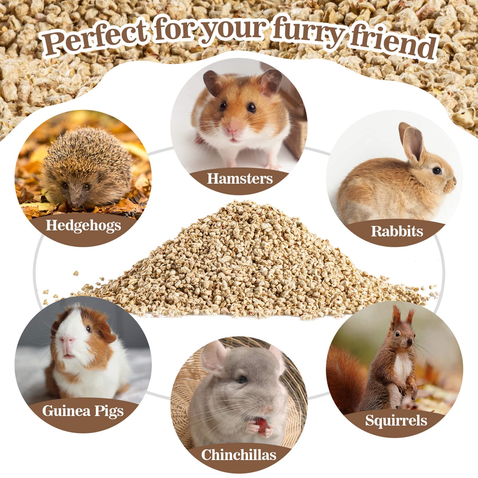 Sukh 308g Corn Cob Hamster Bedding - Guinea Pig Bedding Rabbit pet Bedding Guinea Pig Rabbit Litter Horse Bedding pellets Bunny Pig Hedgehog Chicken coop Reptile Chinchilla Animal Bedding