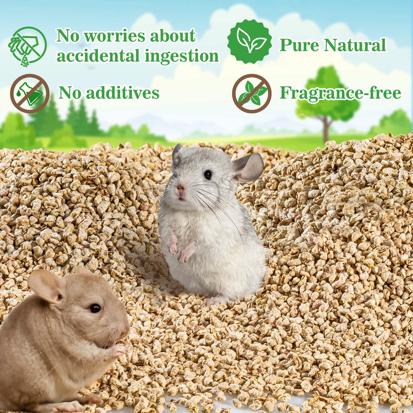 Sukh 308g Corn Cob Hamster Bedding - Guinea Pig Bedding Rabbit pet Bedding Guinea Pig Rabbit Litter Horse Bedding pellets Bunny Pig Hedgehog Chicken coop Reptile Chinchilla Animal Bedding