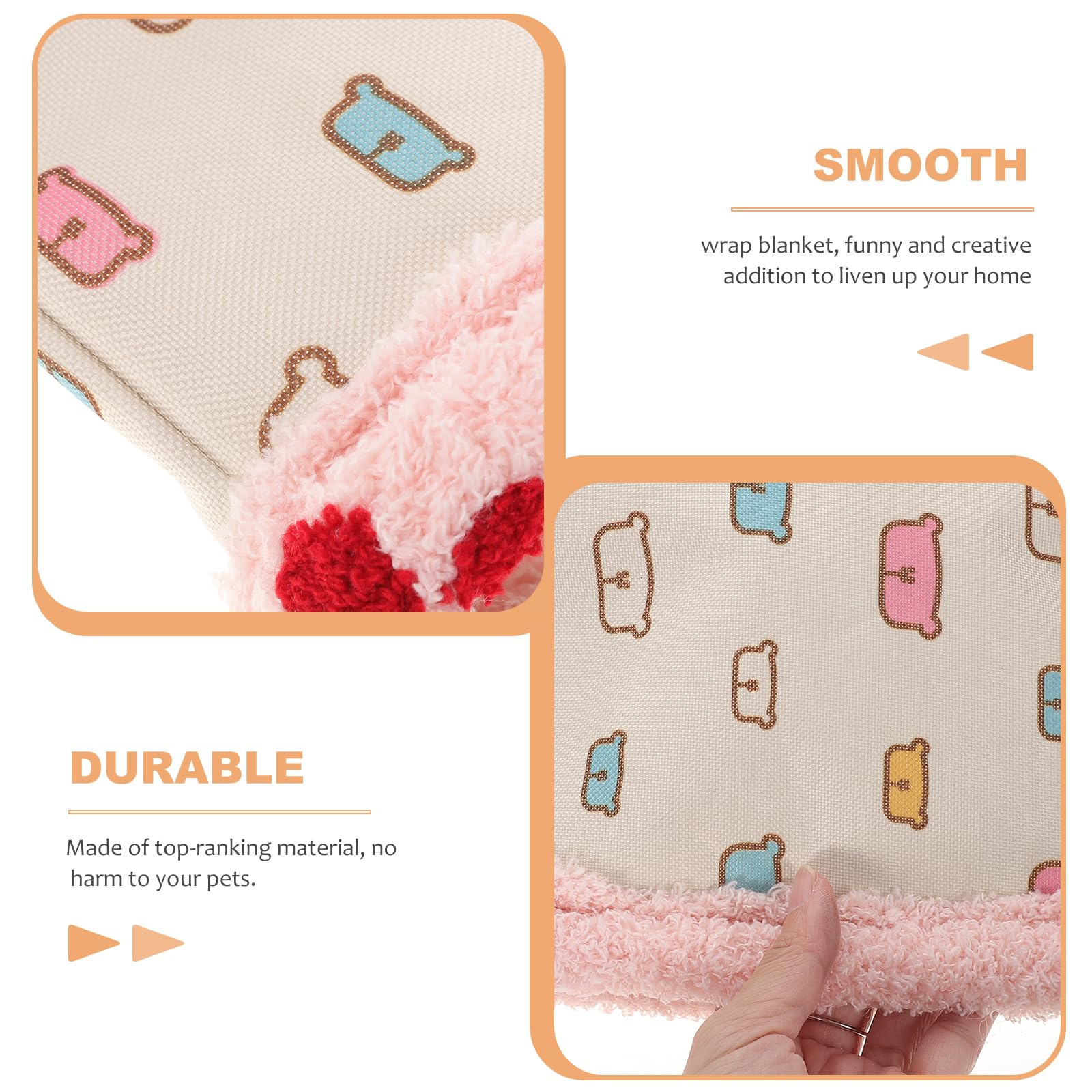 POPETPOP Hamster Bedding-Hedgehog Snuggle Sack Rat House Bed Winter Warm Fleece Small Pet Hamster Bed House Cage Nest Random Color-Small