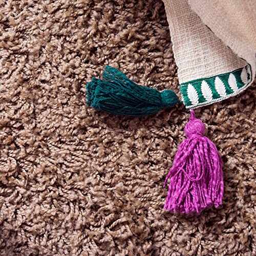 Rugs.com Über Cozy Solid Shag Collection Rug – 5 x 8 Sandy Brown Shag Rug Perfect 5 x 8 Feet