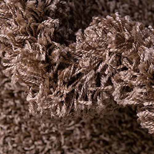 Rugs.com Über Cozy Solid Shag Collection Rug – 5 x 8 Sandy Brown Shag Rug Perfect 5 x 8 Feet