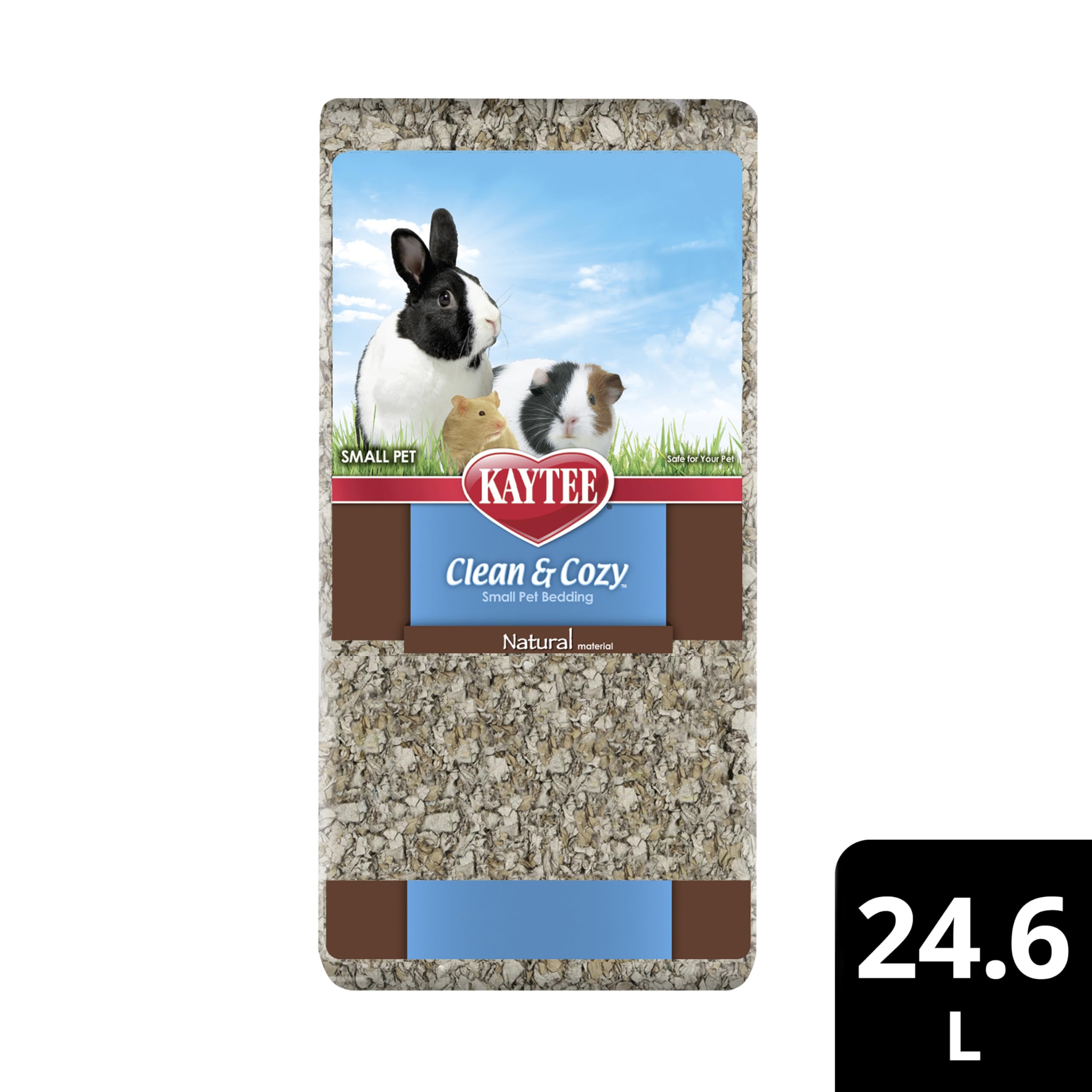 Kaytee Clean & Cozy Natural Paper Bedding, Made for Small Animals, 24.6 Liters